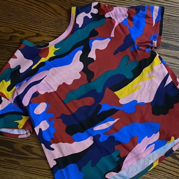 Zara | Tops | Zara Rainbow Camo Tshirt | Poshmark